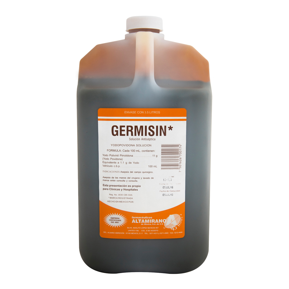 Antiséptico germisin solución yodo 3.5 Lts - Carcis Medical